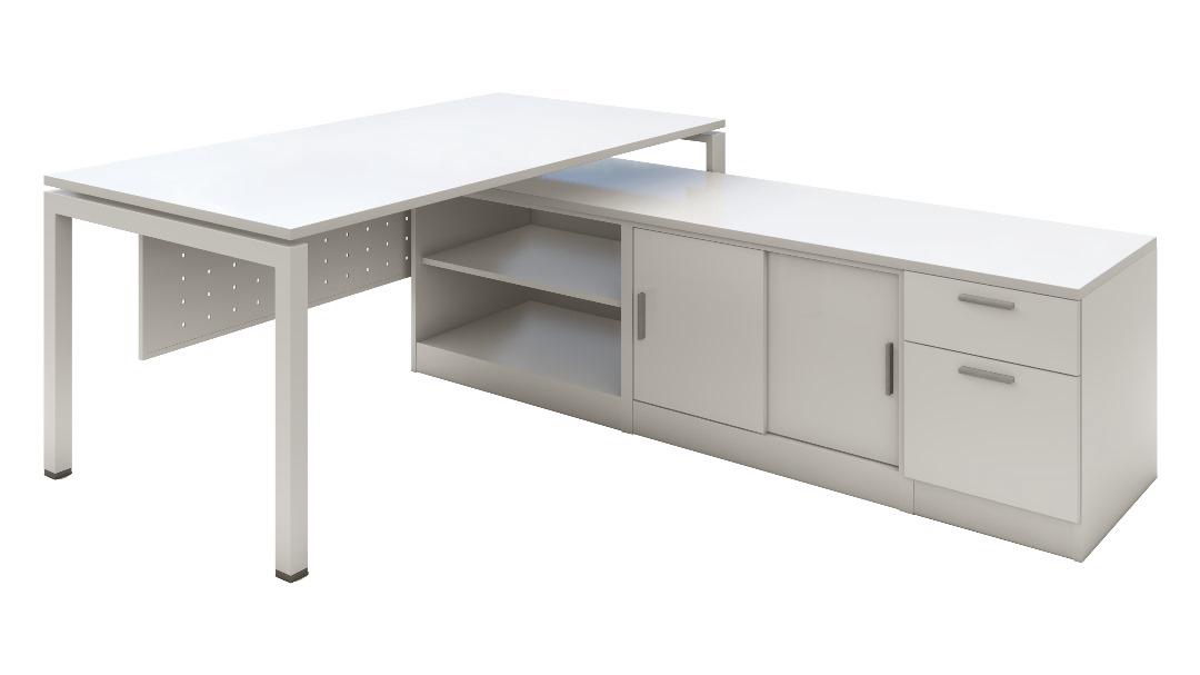 Manager Desk with Side Return Cabinet N Leg