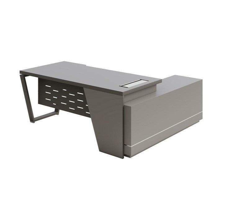 Manager Desk with Side Return Cabinet V Leg